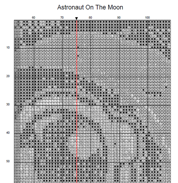 Astronaut Moon Counted Cross Stitch Pattern | Instant PDF Download ...