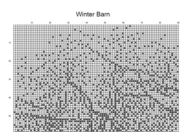 Winter Barn Cross Stitch Pattern | Farm Cross Stitch Pattern | Blackwo ...