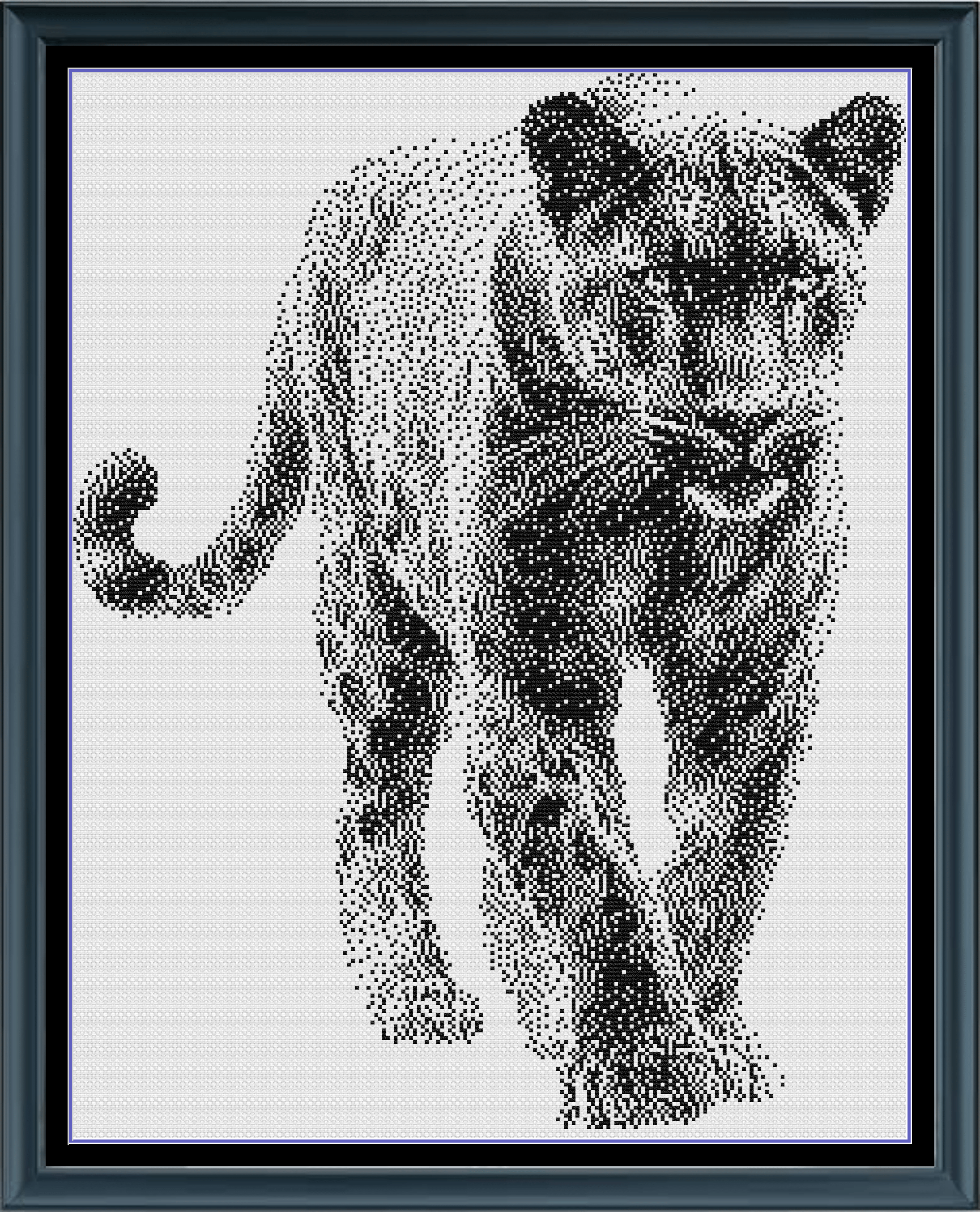 Black Panther Premium Monochrome Counted Cross-Stitch Pattern | Instan ...