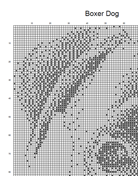 Boxer Cross Stitch Pattern | Dog Cross Stitch Pattern | Blackwork | Di ...