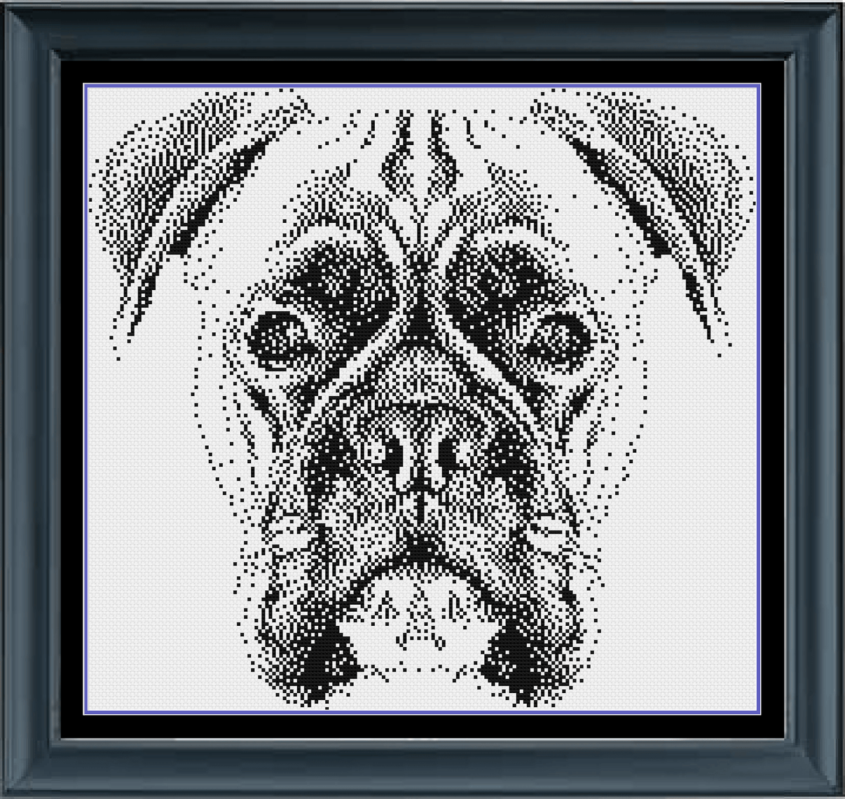 Boxer Counted Cross Stitch Pattern | Dog Counted Cross Stitch Pattern ...