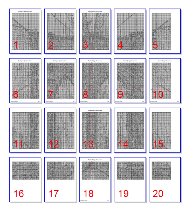 Brooklyn Bridge Cross Stitch Pattern | NYC Cross Stitch Pattern | Blac ...