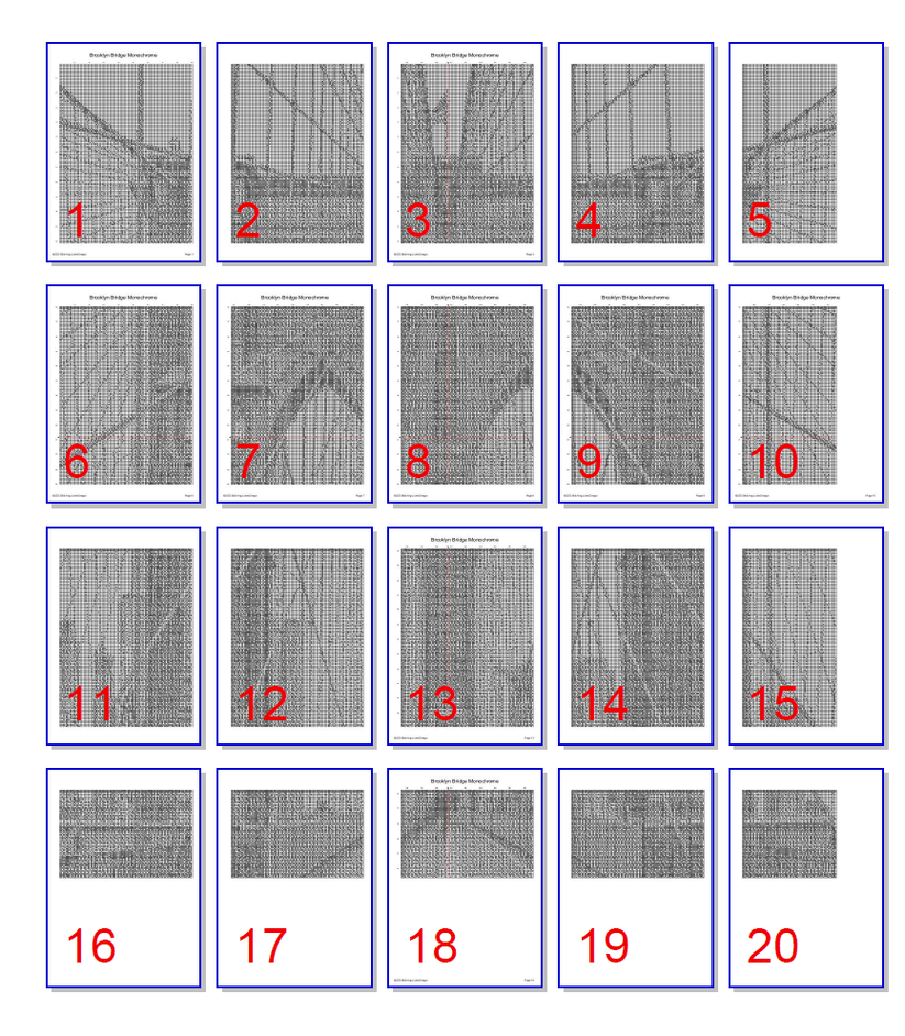 Brooklyn Bridge Cross Stitch Pattern | NYC Cross Stitch Pattern | Blac ...