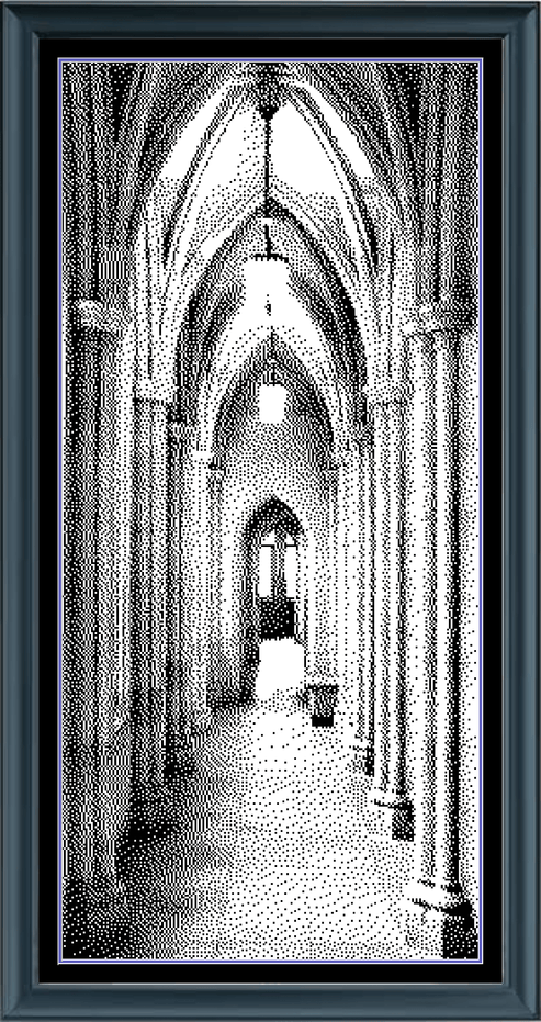 Cathedral Hallway European Church Architecture Large Modern Monochrome ...