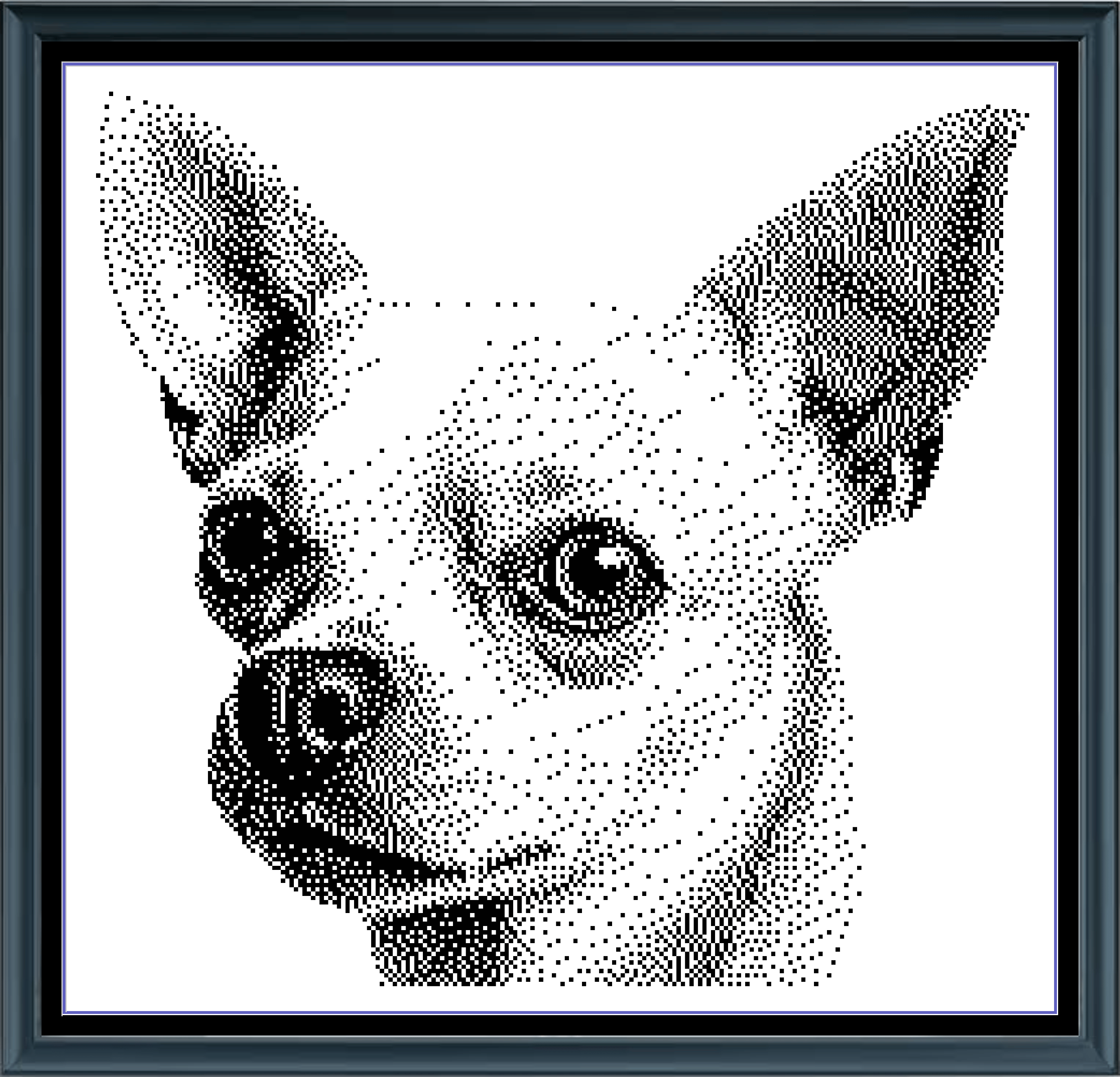 Chihuahua Dog Breed Monochrome Counted Cross-Stitch Pattern (Digital D ...