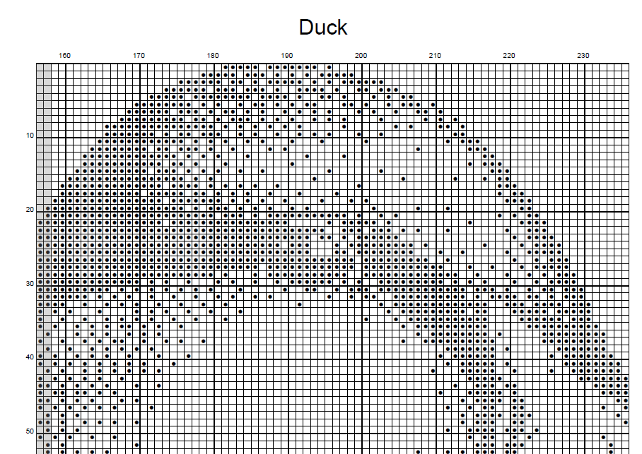 Duck Mallard Bird Wildlife Hunting Monochrome Blackwork Counted Cross ...