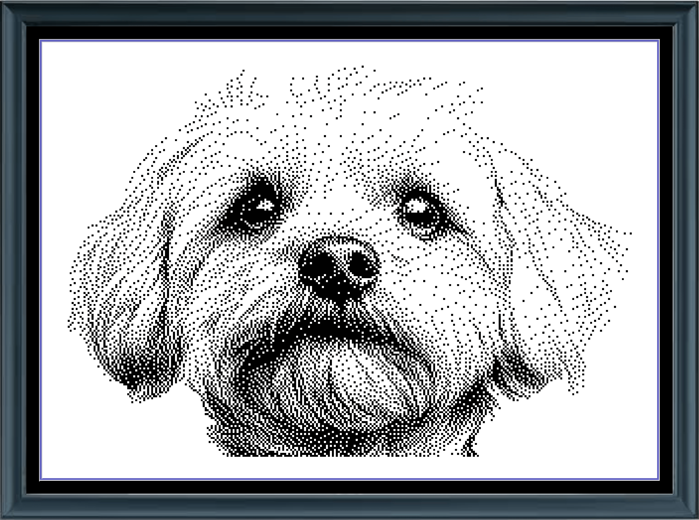 Havanese Dog Monochrome Counted Cross-Stitch Pattern (Digital Download ...