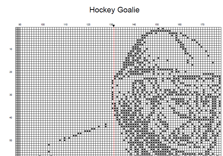Hockey Cross Stitch Pattern | Goalie Cross Stitch Pattern | Blackwork ...
