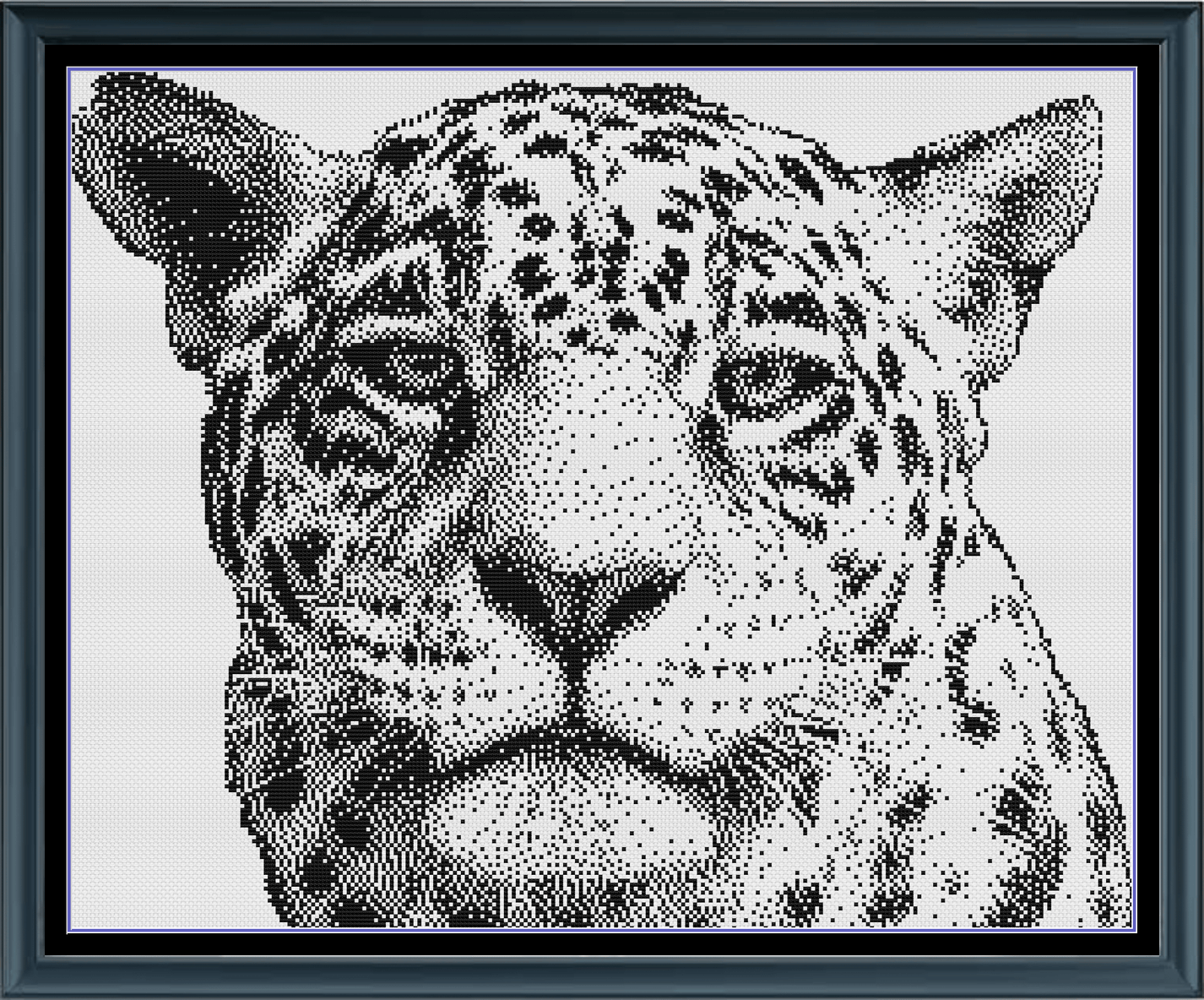 Leopard Animal Counted Cross-Stitch Pattern | Premium Counted Cross-St ...