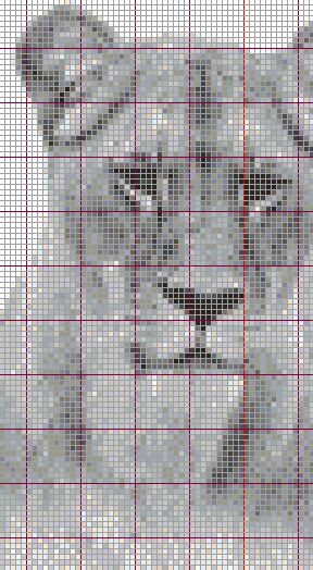 Lioness Wildlife Greyscale Cross Stitch Embroidery Needlepoint Pattern ...
