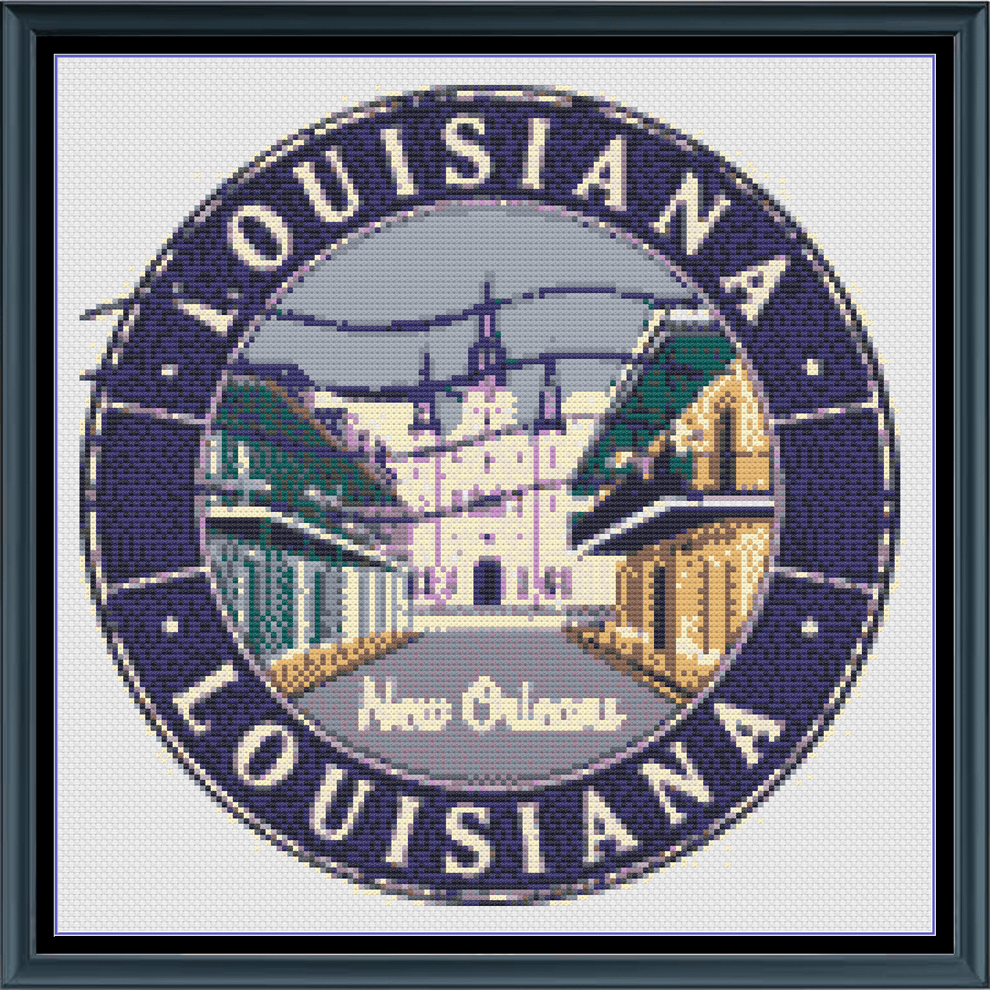 Louisiana Bayou New Orleans US State Counted Cross Stitch Pattern | In ...