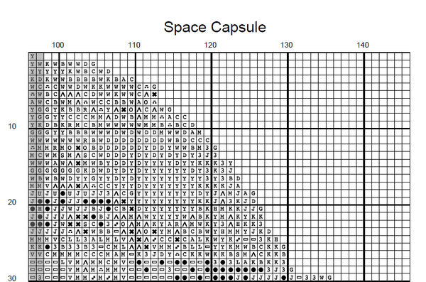 NASA Space Capsule Cross Stitch Pattern | Astronaut Cross Stitch Patte ...