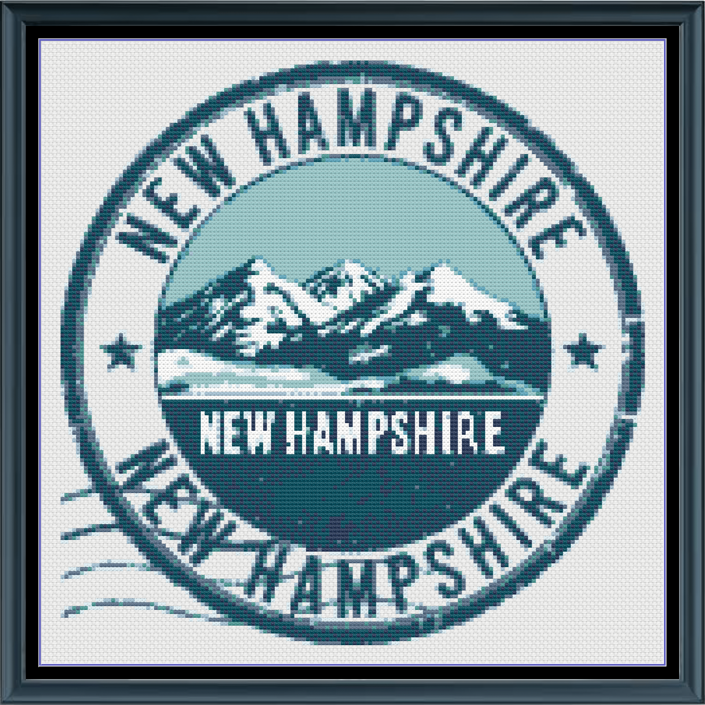 New Hampshire New England US State Counted Cross Stitch Pattern | Inst ...