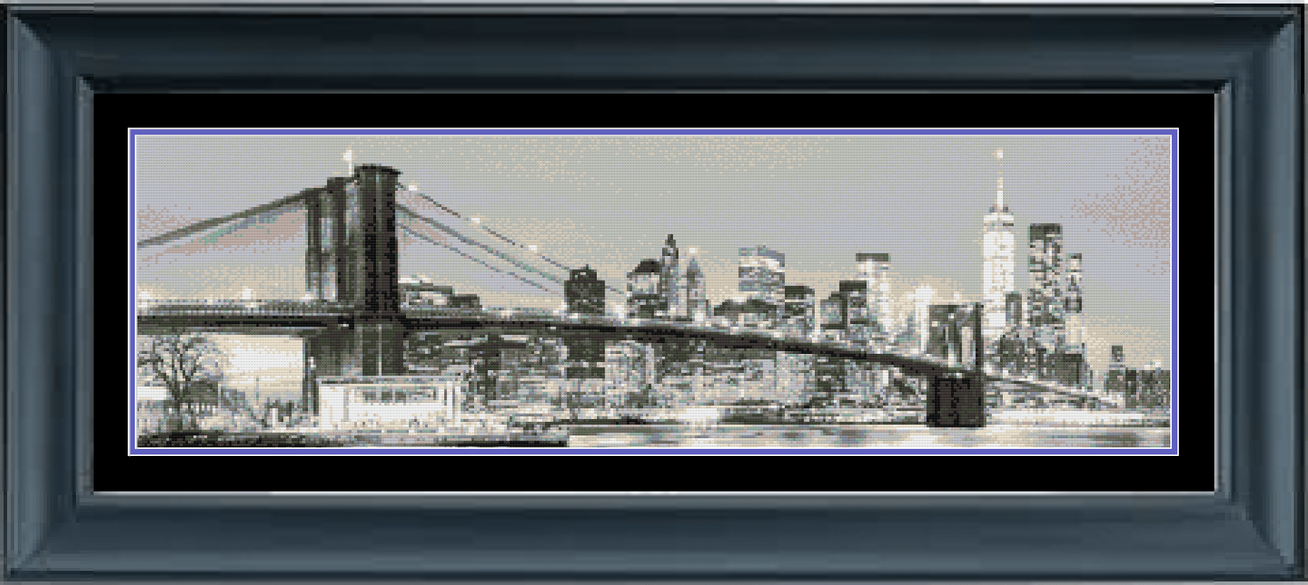 New York City Skyline Counted Cross Stitch Pattern | NYC Cross Stitch ...