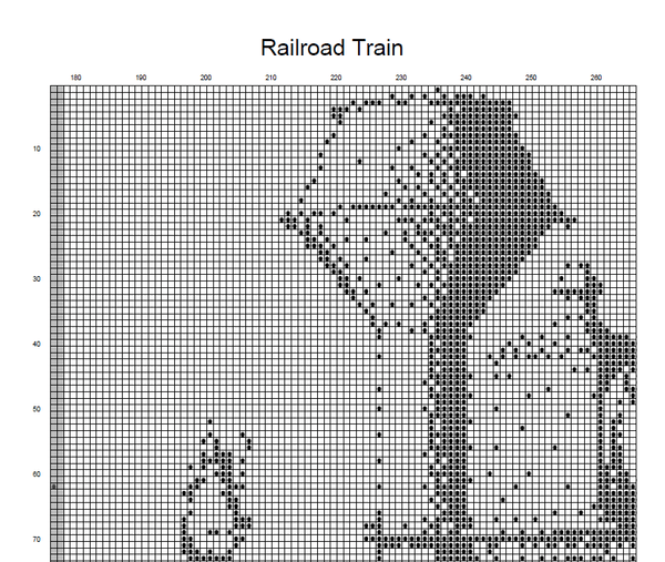 Railroad Train Counted Cross Stitch Pattern PDF Digital Download ...