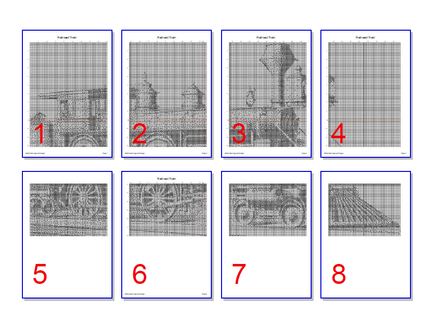 Railroad Train Counted Cross Stitch Pattern PDF Digital Download ...