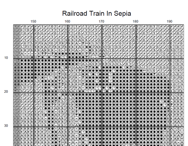 Railroad Train Sepia Cross Stitch Pattern | Instant Download PDF ...