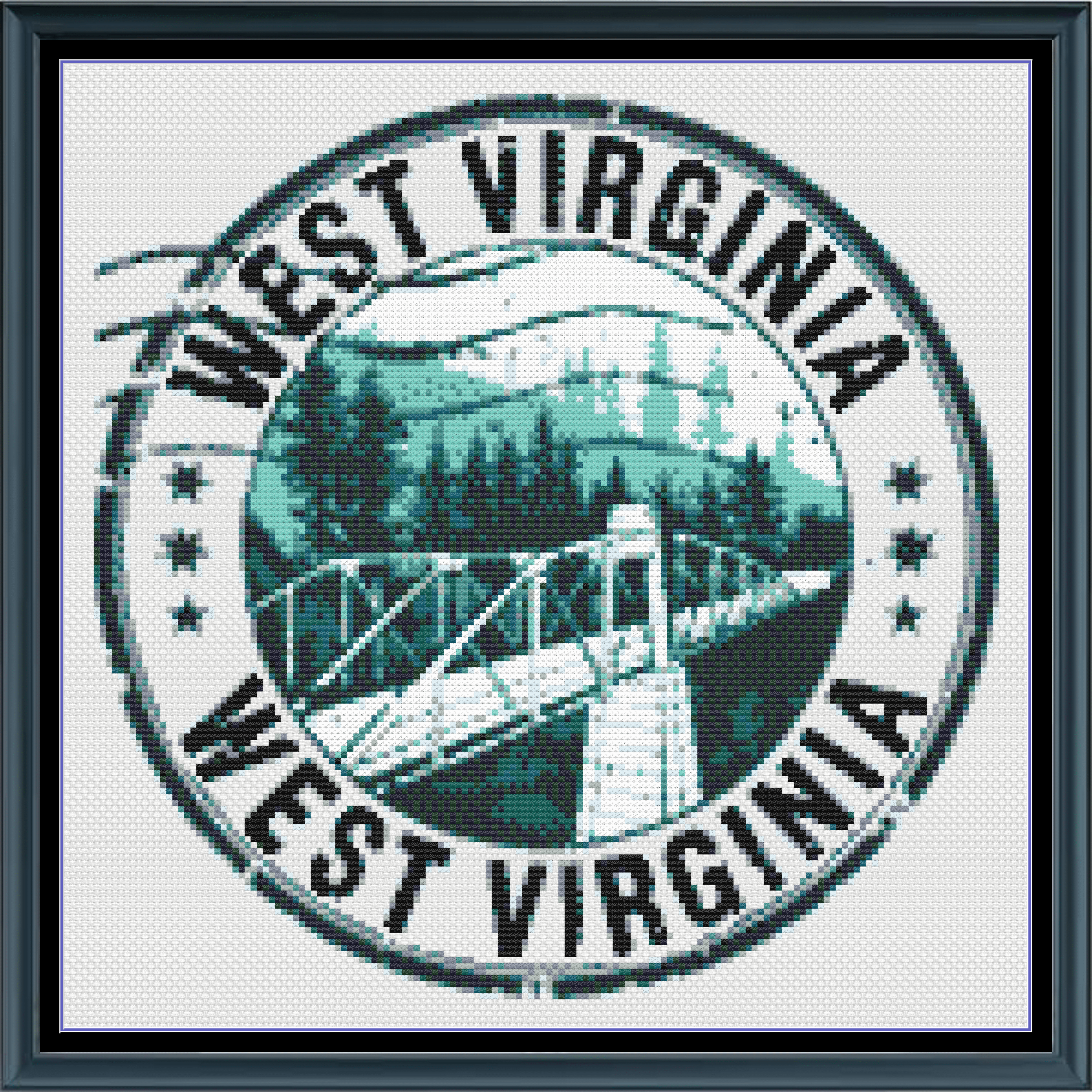 West Virginia US State Counted Cross Stitch Pattern | Instant Download ...