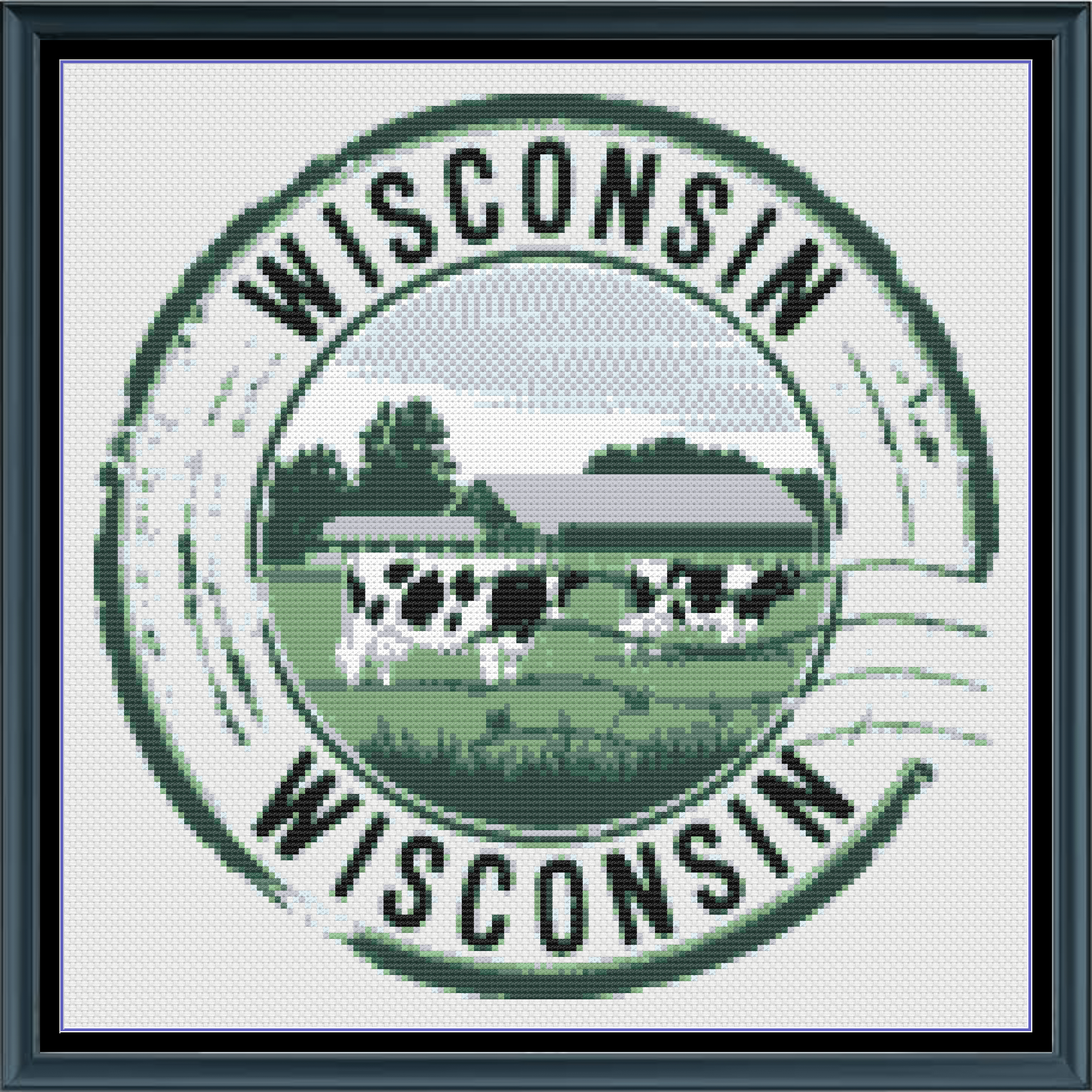 Wisconsin US State Counted Cross Stitch Pattern | Instant Download PDF ...